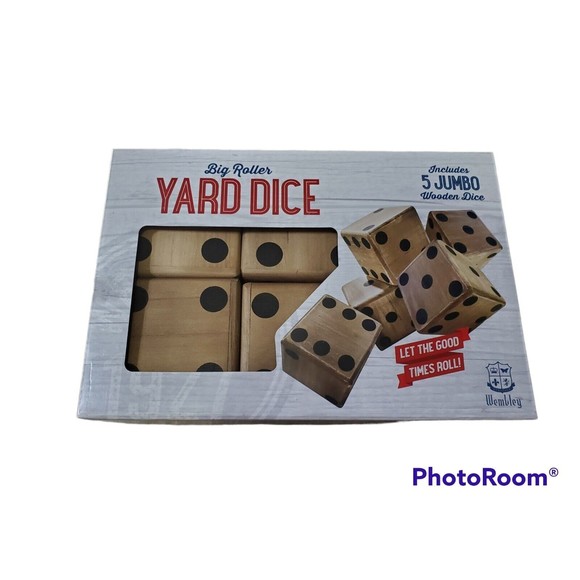 Wembley | Games | Jumbo Yard Dice Set Nib By Wembley 5 Large Jumbo ...